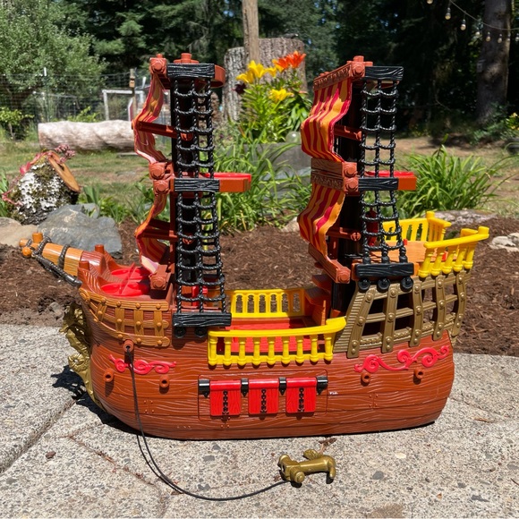 Toys | Vintage Fisher Price Imaginext Adventure Pirate Ship | Poshmark